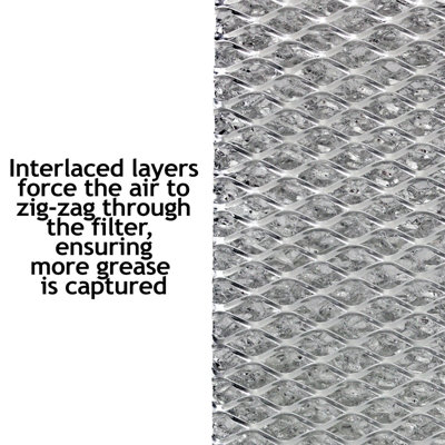 SPARES2GO Universal Large Aluminium Mesh Cooker Hood / Extractor Fan ...