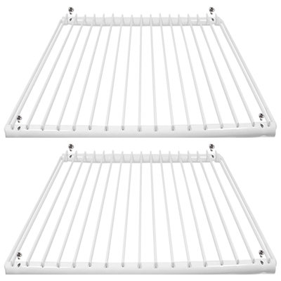 SPARES2GO Universal Large Fridge Freezer Shelf Adjustable White Plastic ...