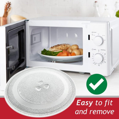 SPARES2GO Universal Microwave Turntable Plate Y Type Glass Dish Tray (10" / 25.5cm / 255mm)
