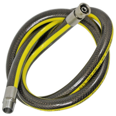 SPARES2GO UNIVERSAL Oven Cooker Gas Hose 5ft 1/2" Bayonet Pipe Joint ...