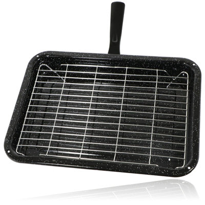SPARES2GO Universal Oven Grill Pan Small Medium Rack & Detachable ...