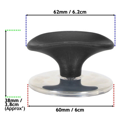 SPARES2GO Universal Pan Lid Handle 6cm Saucepan Slow Cooker Steamer Pot ...