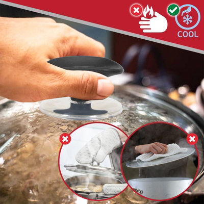 SPARES2GO Universal Pan Lid Handle 6cm Saucepan Slow Cooker Steamer Pot ...