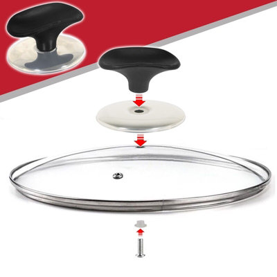 SPARES2GO Universal Pan Lid Handle 6cm Saucepan Slow Cooker Steamer Pot ...