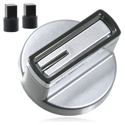 Spares2go Universal Silver and Chrome Control Switch Knob for Oven ...