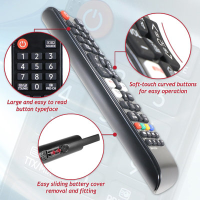 SPARES2GO UNIVERSAL SMART TV REMOTE CONTROL FOR SAMSUNG 1080P 4K NEO ...
