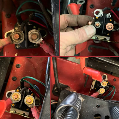 SPARES2GO Universal Solenoid Starter Switch 4 Pole Relay Lawnmower Ride ...
