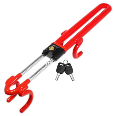SPARES2GO Universal Steering Wheel Lock Adjustable Extendable High ...