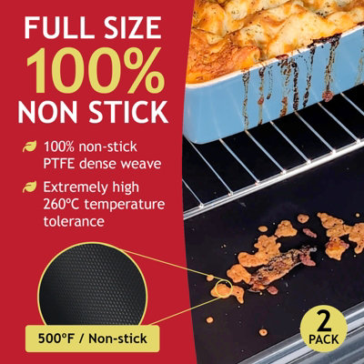 SPARES2GO Universal Teflon Oven Cooker Liner Non Stick Heavy Duty ...