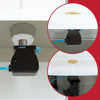 SPARES2GO Universal Toilet Cistern Dual Flush Push Button Kit for 20mm ...