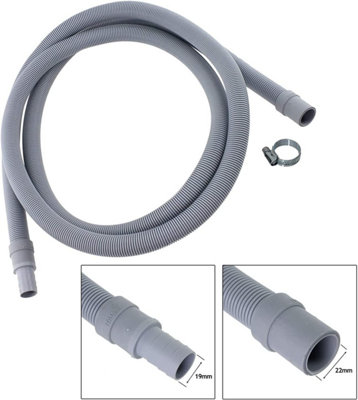 SPARES2GO Universal Washing Machine / Dishwasher Fill Hose + Drain Hose ...