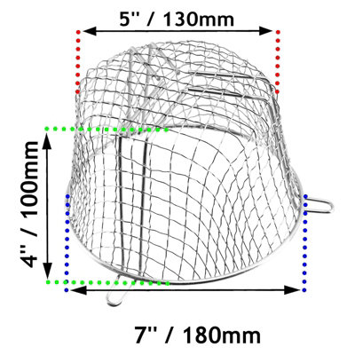 SPARES2GO Universal Zinc Coated Terminal Guard Round Boiler Flue Cage ...