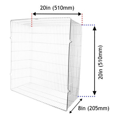 SPARES2GO Universal Zinc Coated Terminal Guard Square Boiler Flue Cage ...
