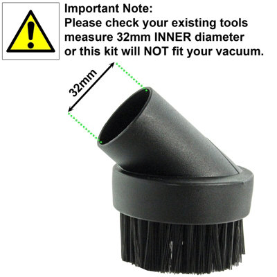 SPARES2GO Vacuum Cleaner Tool Attachment Kit compatible with Titan (32mm)