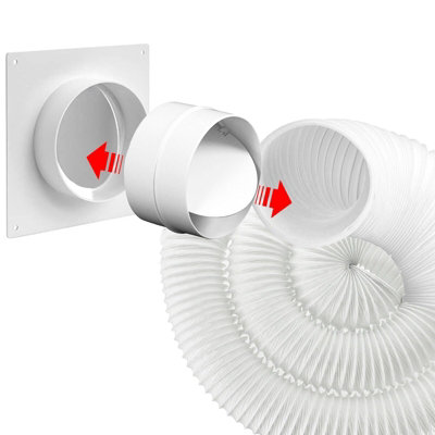 SPARES2GO Vent Duct Valve Connector Cooker Hood / Air Conditioning Non ...
