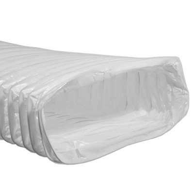 SPARES2GO Vent Hose Rectangle PVC 3M Long Rectangular HVAC 206mm x 62mm ...