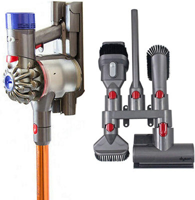 SPARES2GO Wall Mount Accessory Tool Storage Rack Holder for Dyson V7 V8 ...