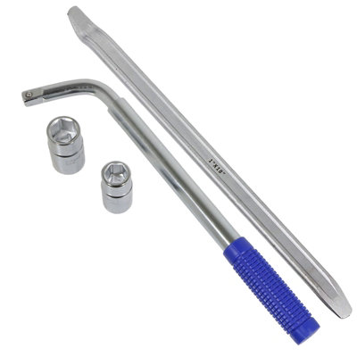 SPARES2GO Wheel Wrench Breaker Bar 1/2" Extendable Socket Nut 17 19 21 ...