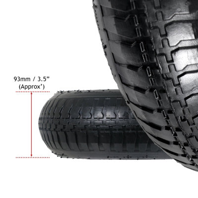 SPARES2GO Wheelbarrow Wheel Inner Tube and Barrow Tyre 3.50 - 8 Rubber ...