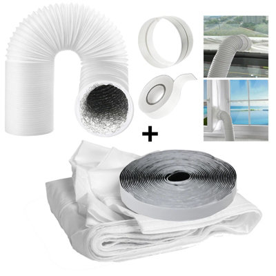 SPARES2GO Window Seal + Hose Vent Kit 6m 5" for Portable Air ...