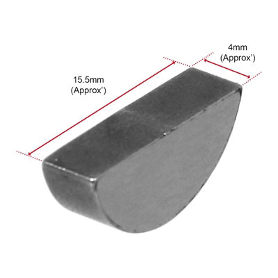 SPARES2GO Woodruff Key For Blade Boss compatible with Mountfield Stiga ...