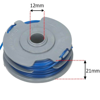 SPARES2O Twin Line & Spool compatible with Ryobi Trimmer / Strimmer