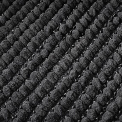Sparkle Chunky Bobble Non Slip Bath Mat - Graphite Grey