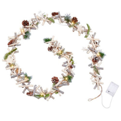 Sparkle Light Up Xmas Decoration Table Garland Decorative Christmas ...