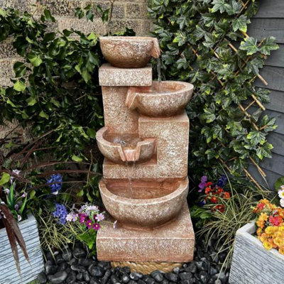 Sparkling Bowls Solar Powered Water Feature With Cover