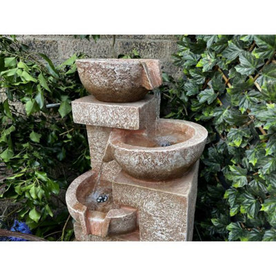 Sparkling Bowls Solar Powered Water Feature With Cover