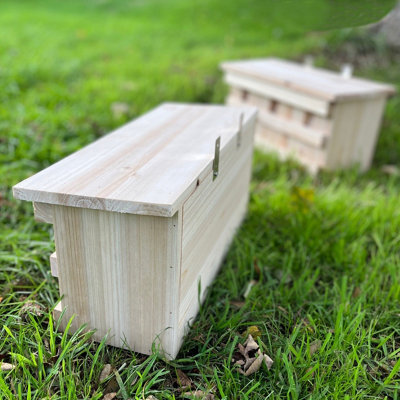 Sparrow Colony Terrace Wooden Nesting Box with Removable Nest Fronts ...
