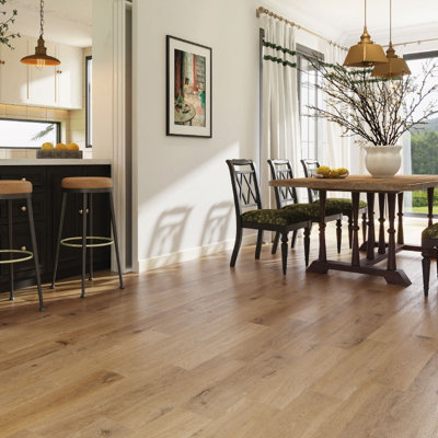 SPC Herringbone Click Flooring (Natural Oak) 5mm + 1mm Underlay Layer ...