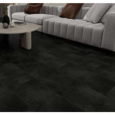 SPC Vinyl Click Flooring Tile 610mm x 305mm Oiled Slate Waterproof 5 ...