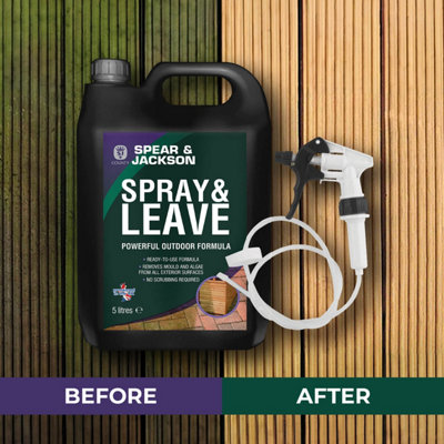 Spear and Jackson Spray and Leave Patio Cleaner - 5L Patio Cleaner with ...
