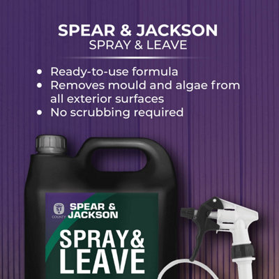 Spear and Jackson Spray and Leave Patio Cleaner - 5L Patio Cleaner with ...