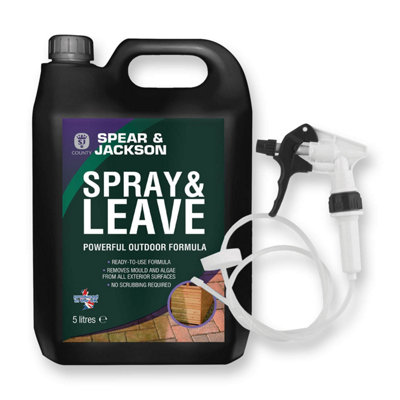 Spear and Jackson Spray and Leave Patio Cleaner - 5L Patio Cleaner with ...