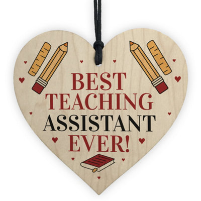 Special Thank You Gift For Teaching Assistant Wooden Heart Nursery ...