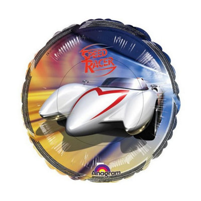 Speed Racer Car Foil Balloon Multicoloured (One Size)