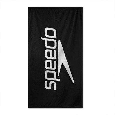 Speedo Logo Towel Black/White (145cm x 75cm)