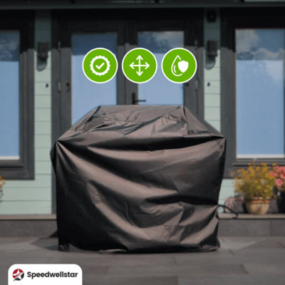 SpeedwellStar Large Waterproof BBQ Cover Heavy Duty 120x145x70cm 600 ...