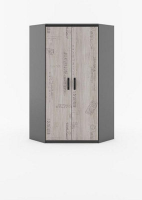 Spencer Corner Wardrobe Space Saving Corner Storage Solution