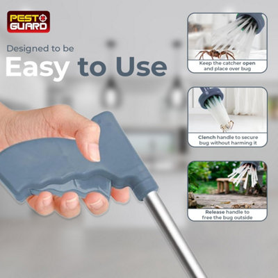 Spider Catcher 83CM Extra Long Handheld Folding Bug Trap Catcher Humane ...