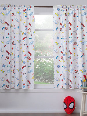 Spiderman 72'' Pencil Pleat Curtains