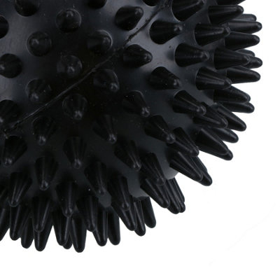 Spiky Massage Ball Black 9cm Roller Deep Tissue Muscle Relief Foot Gym Yoga
