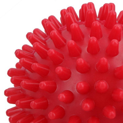 Spiky Massage Ball Red 7cm Roller Deep Tissue Muscle Relief Foot Gym Yoga