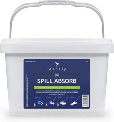 Spill Absorb Instant Liquid Clean Up 5 KG Bucket with Scoop