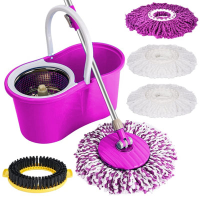 Spin Bucket Mop and Bucket Set 360 Spin Mop Telescopic Handle Floor Mop ...