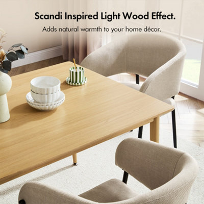 Spinningfield Dining Table, 6 Seater Table for Dining Room, Rectangular ...