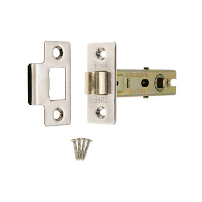 SPIRA BRASS 3" CE Bolt Through Tubular latch Nickel Plated