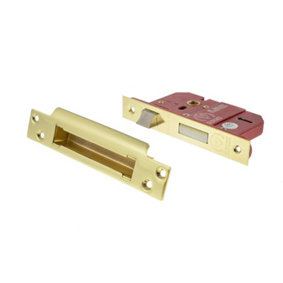 SPIRA BRASS 5 Lever BS3621 Sash Lock - 63mm Polished Chrome